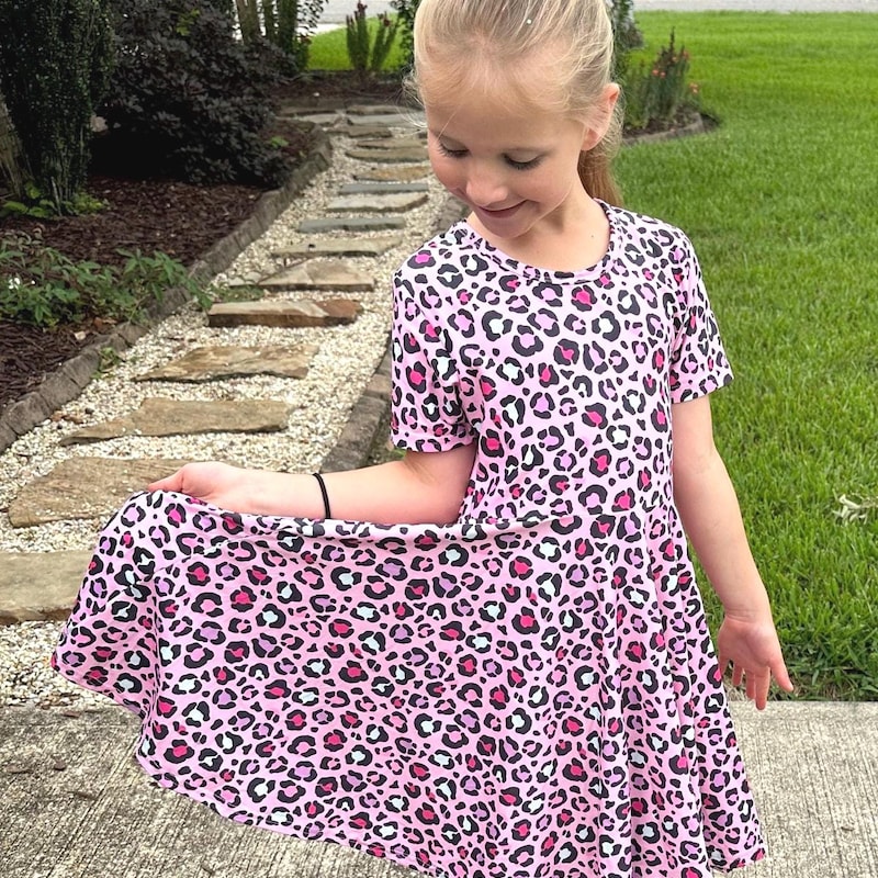 Pink Leopard Dress - Etsy