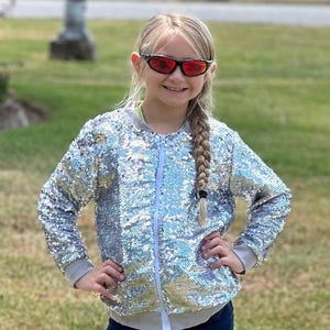 Silver Sequin Jacket - Etsy
