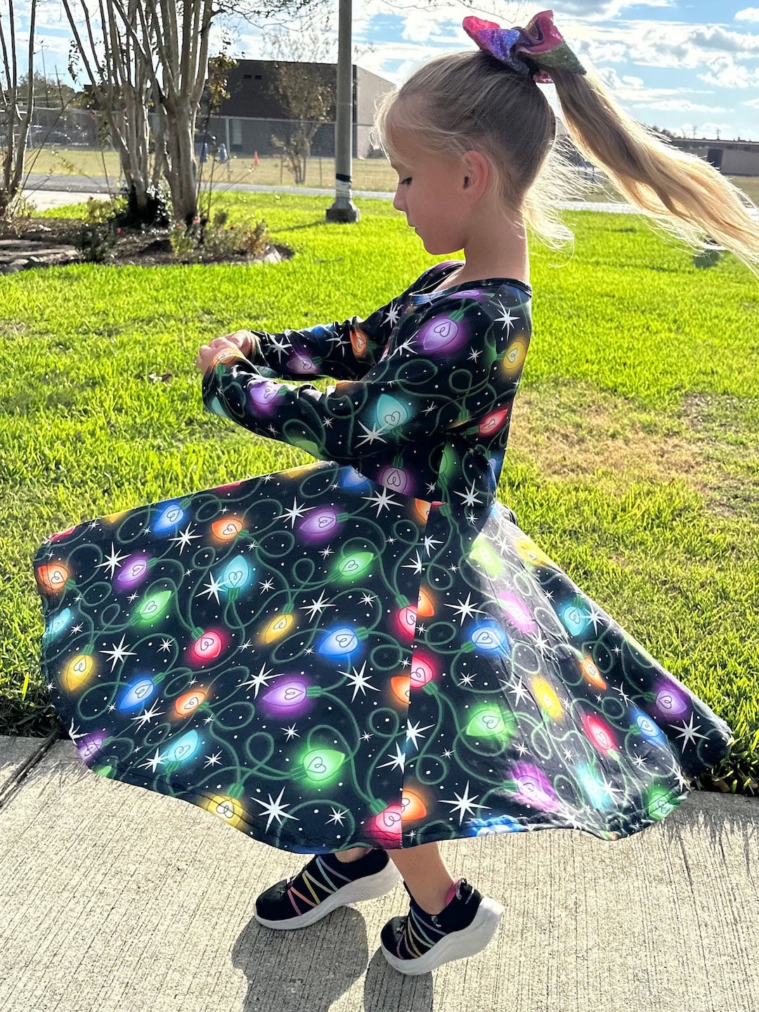 Christmas Lights Twirl Dress - Etsy
