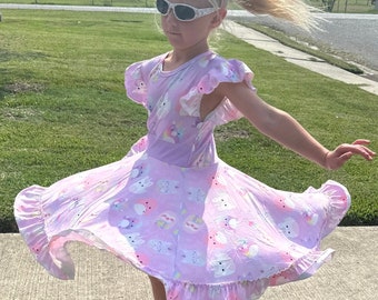 Purple Squishmallow Bow Back Twirl Dress - Etsy