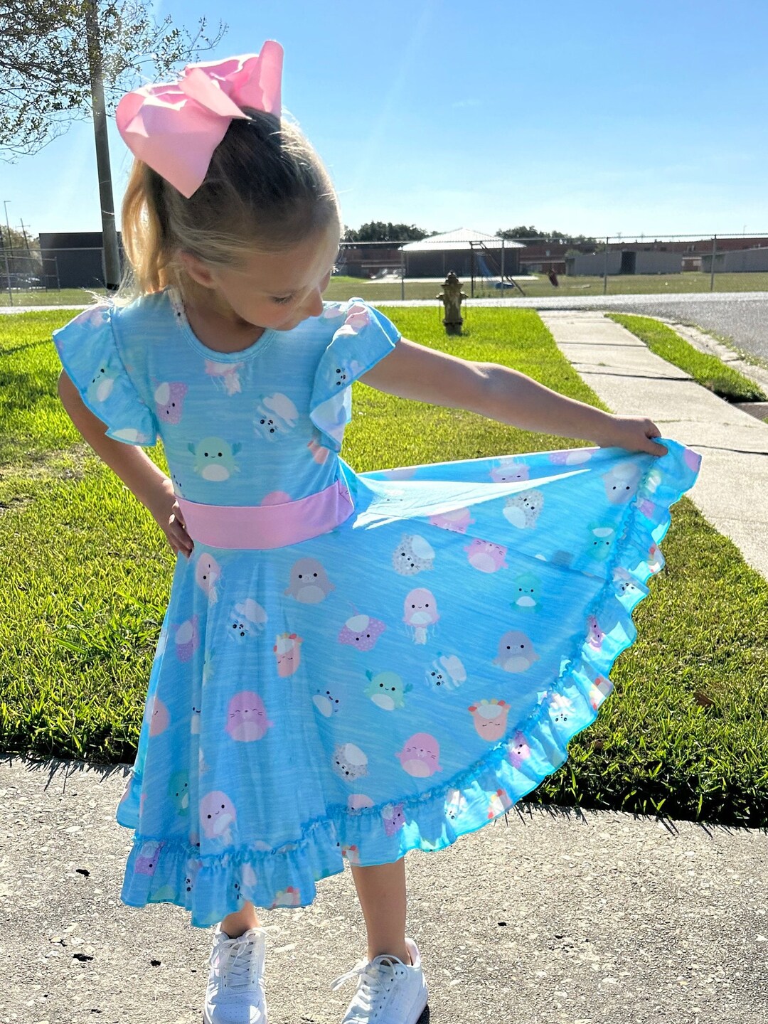 Squishmallow Ocean Friends Bow Back Twirl Dress - Etsy