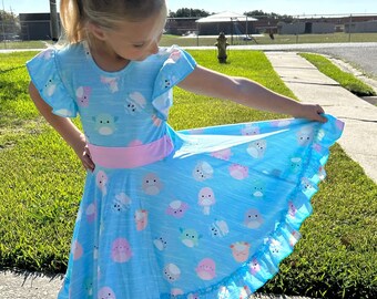 Purple Squishmallow Bow Back Twirl Dress - Etsy