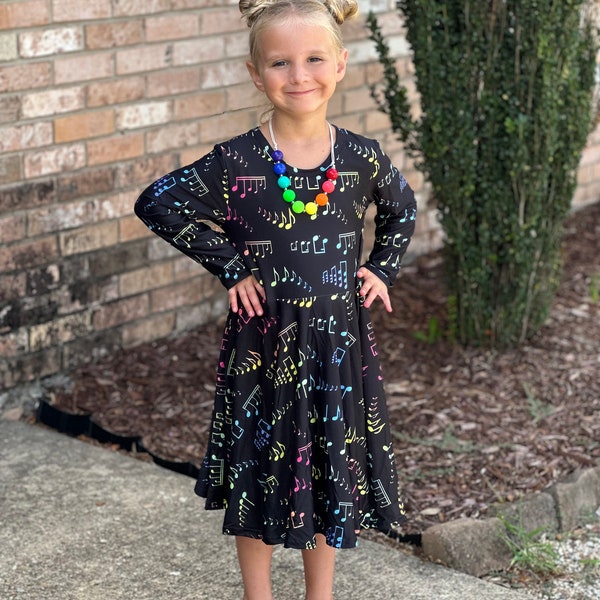 Music Note Dress - Etsy