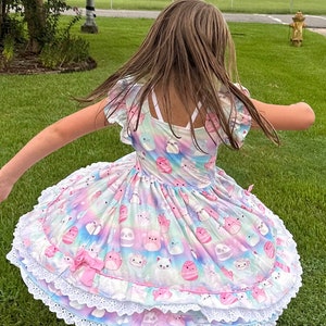 Pastel Squishmallow Lace and Ruffle Twirl Dress - Etsy