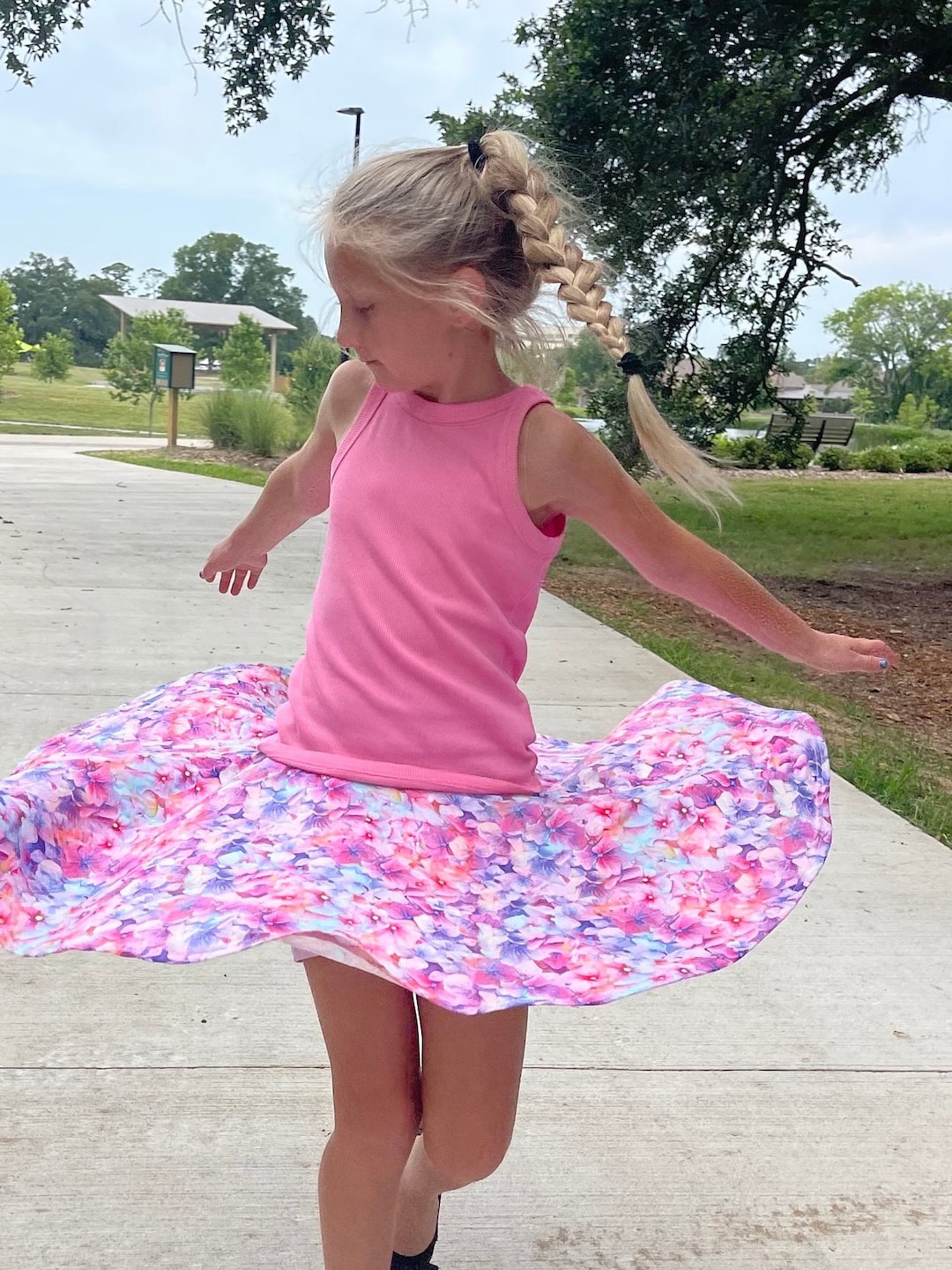 Floral Twirl Skort - Etsy