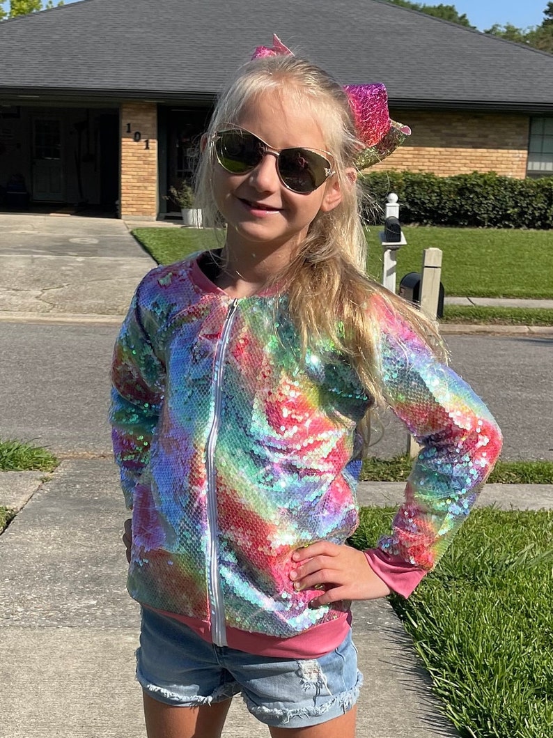 Rainbow Sparkly Sequin Jacket - Etsy