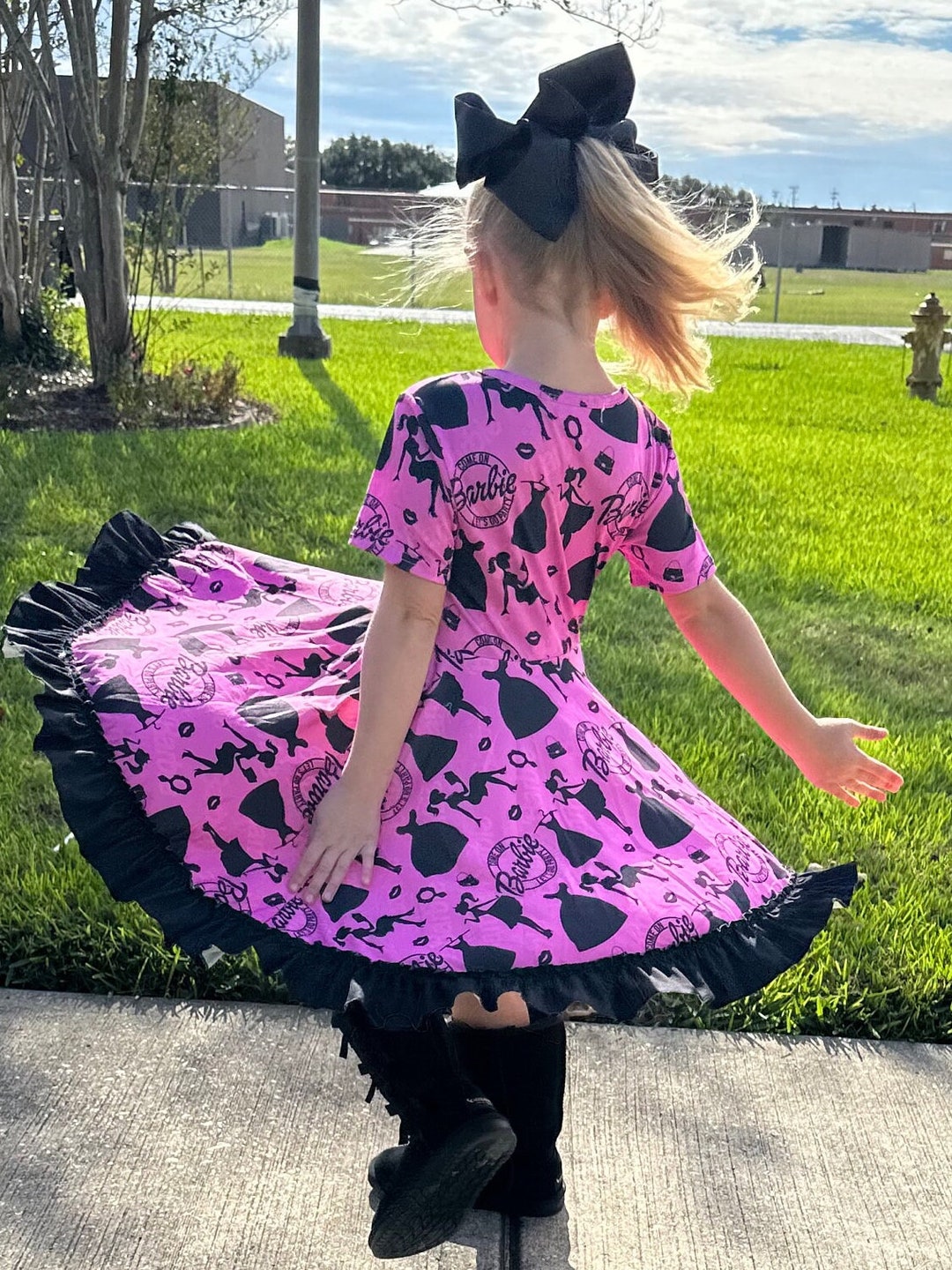 Pink and Black Fancy Doll Twirl Dress - Etsy