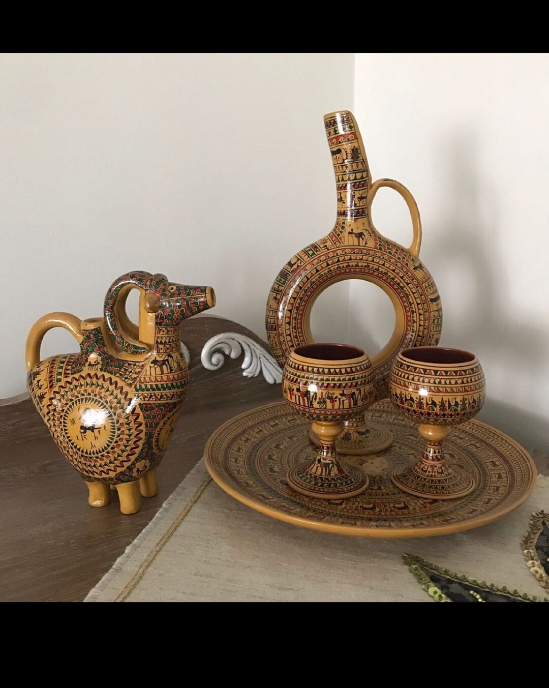 Ceramic Hittite Vase, Handmade Ceramic, for Drinking Service, Wine Full ...