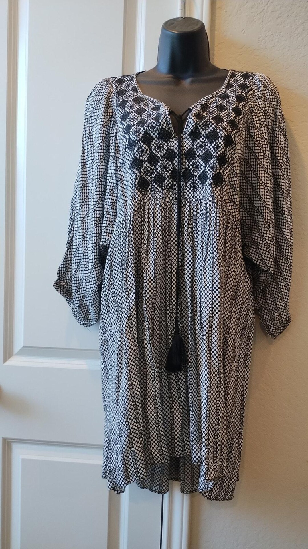 Hazel Dress Chest-embroidery Design 3/4 Sleeves Size L - Etsy