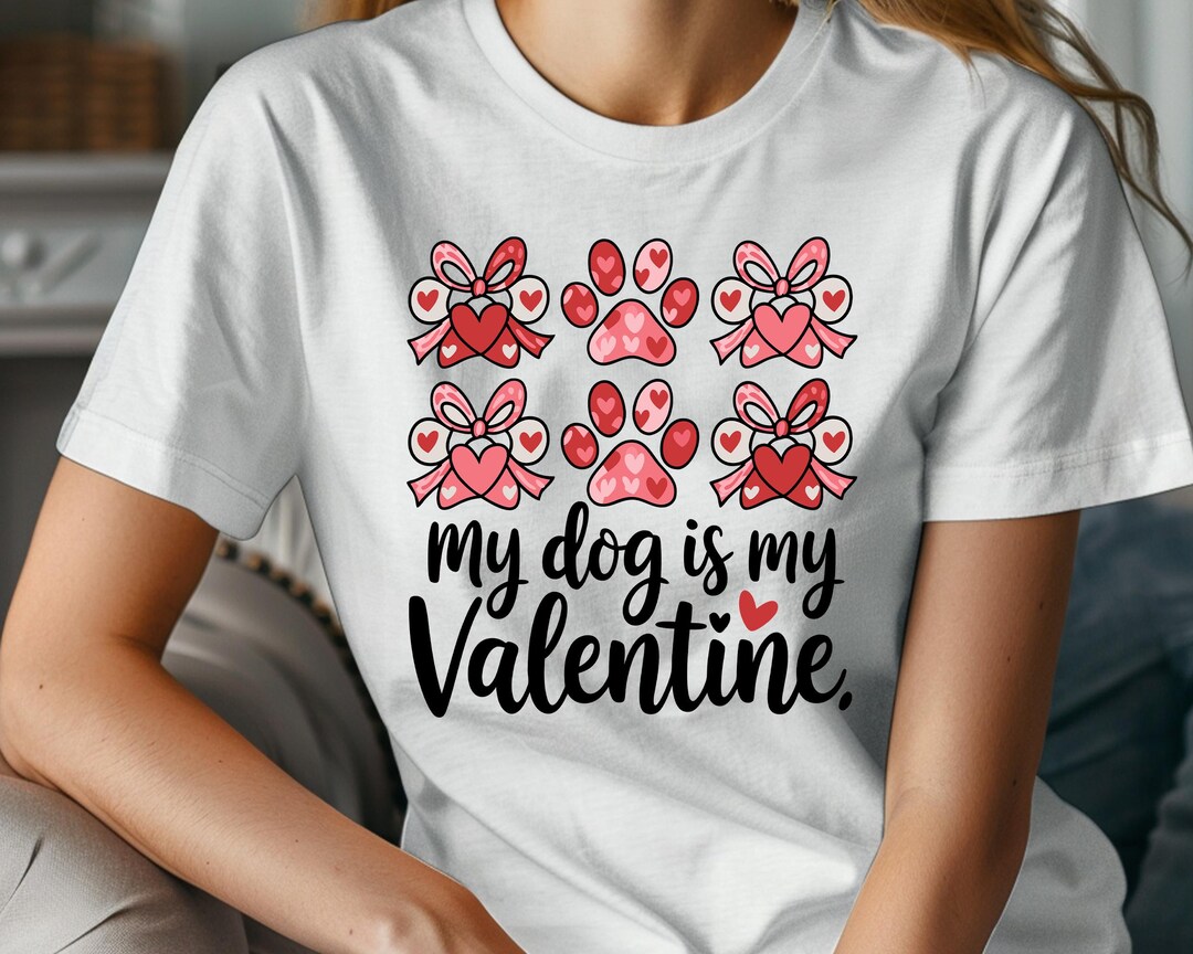 Flirty Dog Valentine Png, Dog Mom Png, Valentine's Day Png, Dog Paw ...