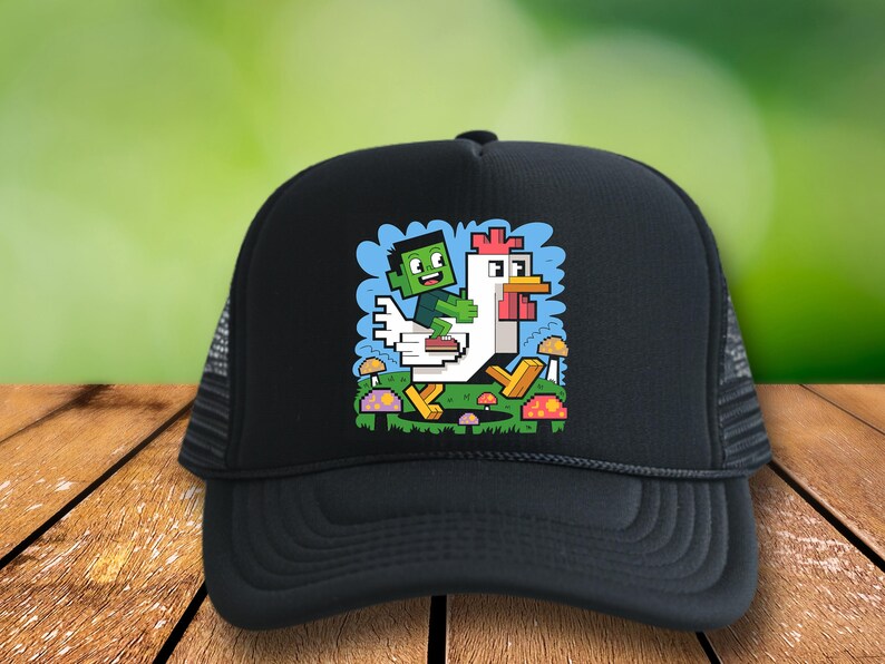 Chicken Jockey Printable | Pixel Art SVG PNG | Gamer Wall Art, Zombie ...