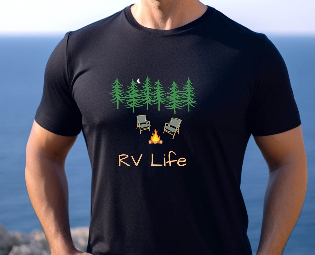 RV Life Campfire T-shirt, RV Life T-shirt, Camper Campfire Tee Shirt ...