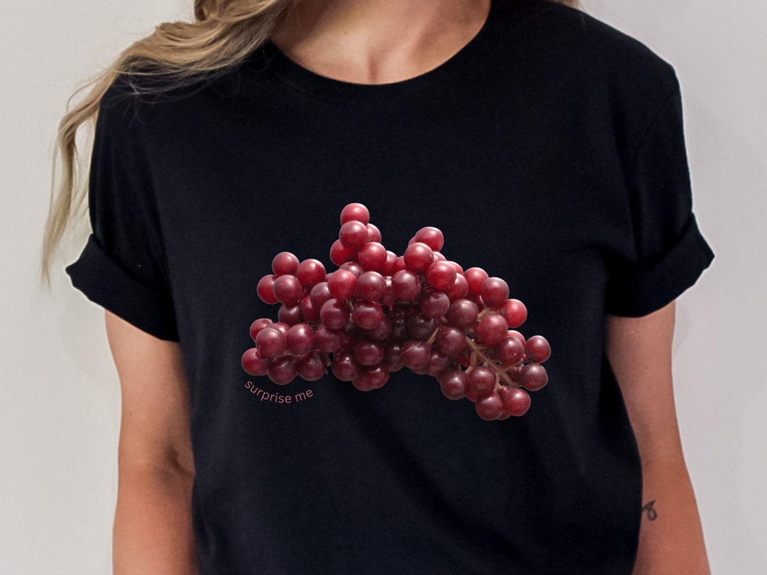 Red Grapes T-shirt, Deliciously Eye-catching Tee, Red Wine Tee ...