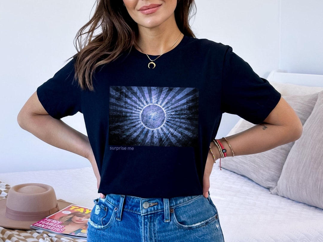 Denim Blue Rising Sun T-shirt, Denim Blue T-shirt Goes With Jeans ...