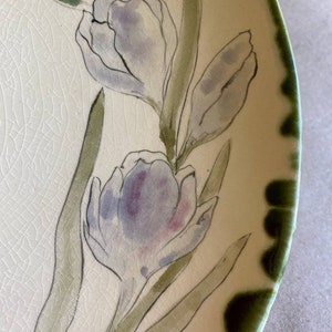 Spring Floral Plate, Pottery Kitchenware Piece - Etsy