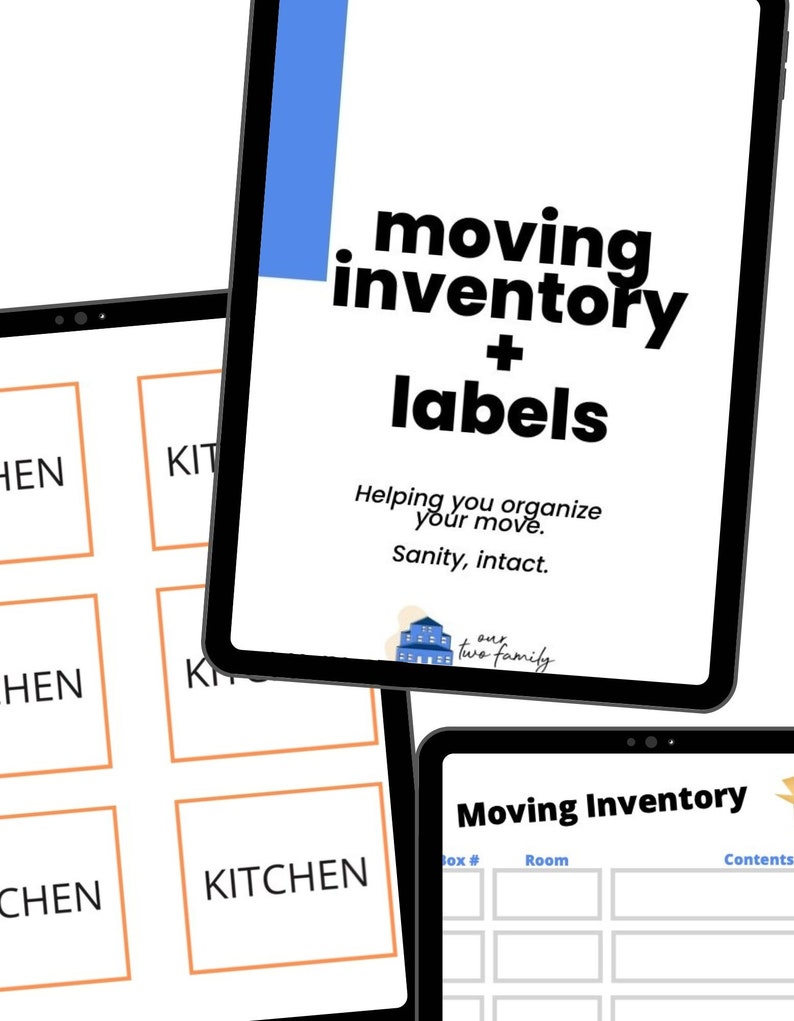Moving Box Labels | Moving Inventory Tracker | Moving Planner System - Etsy