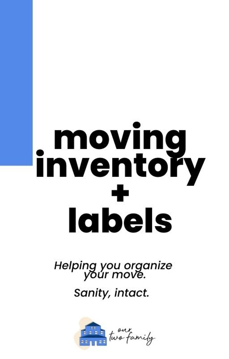 Moving Box Labels | Moving Inventory Tracker | Moving Planner System - Etsy