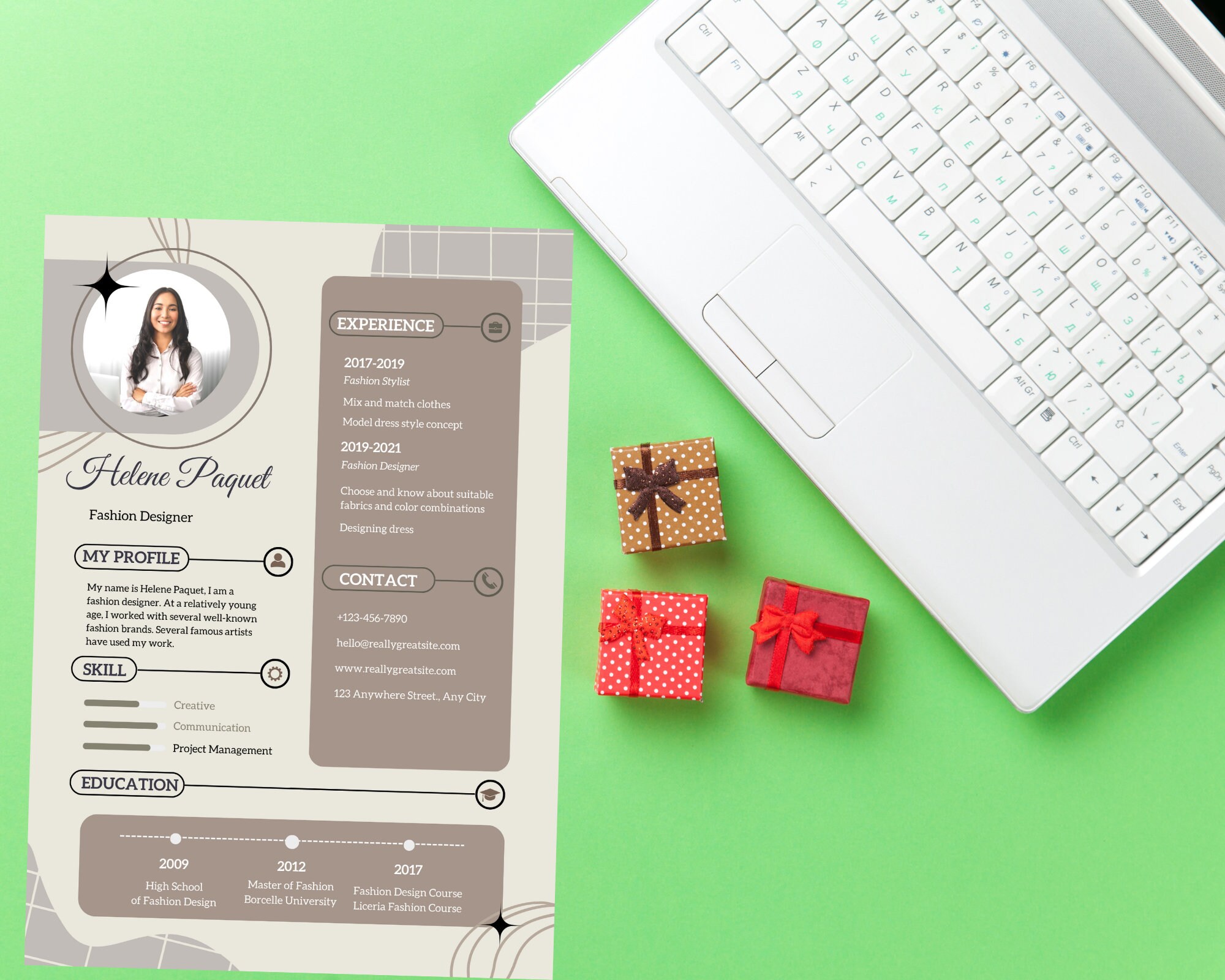 Editable Resume Template Digital Product Digital Download Modern CV ...