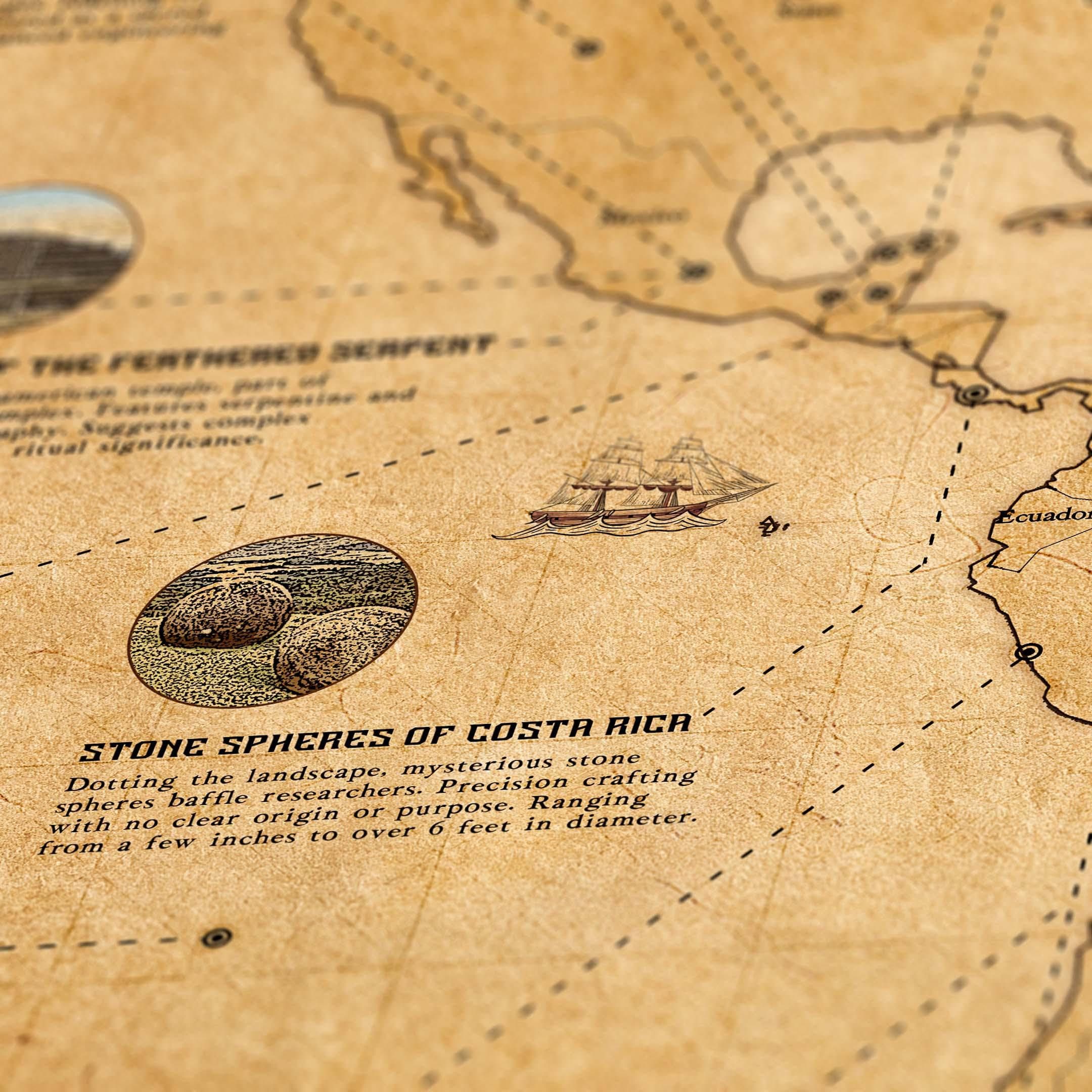 Ancient Megaliths Poster - Ancient Sites Map, World Map Wall Art - Etsy