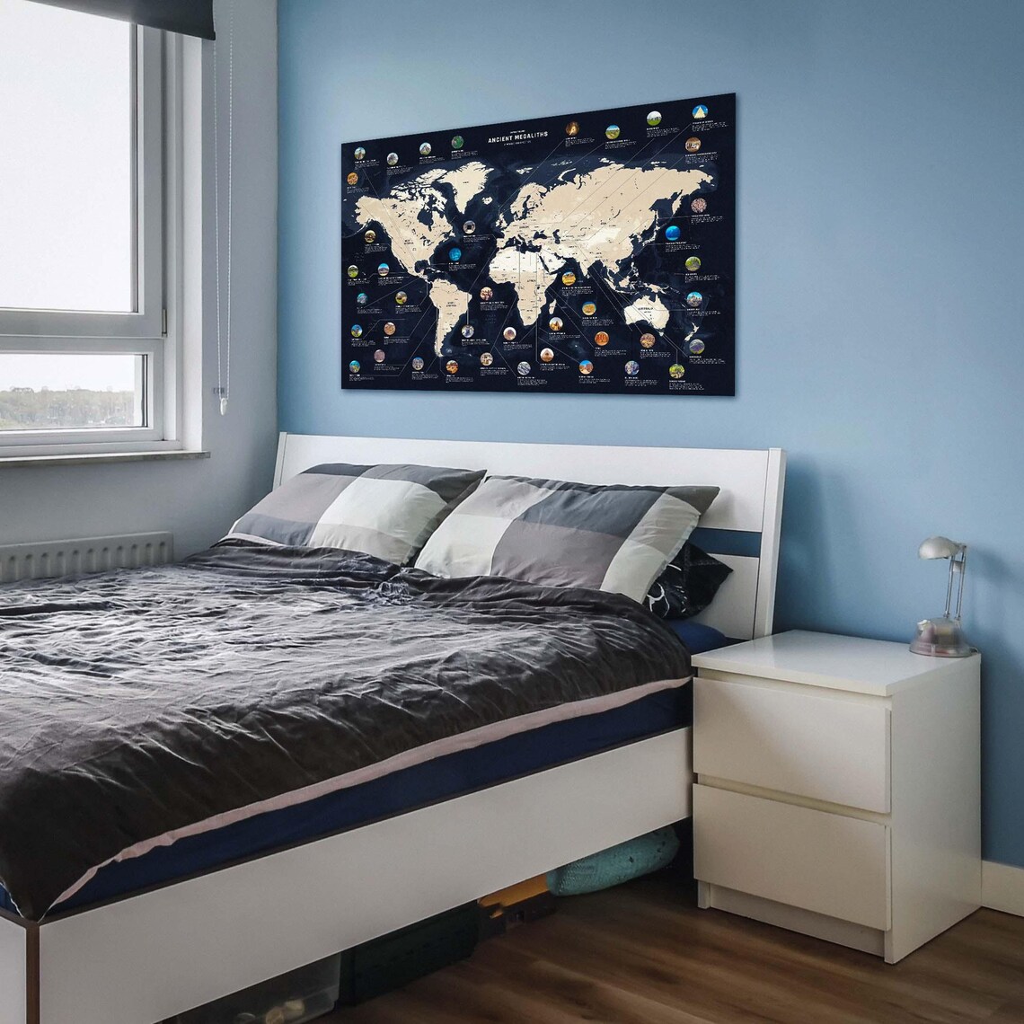 Ancient Megaliths Poster V2 - Ancient Sites Map, World Map Wall Art - Etsy