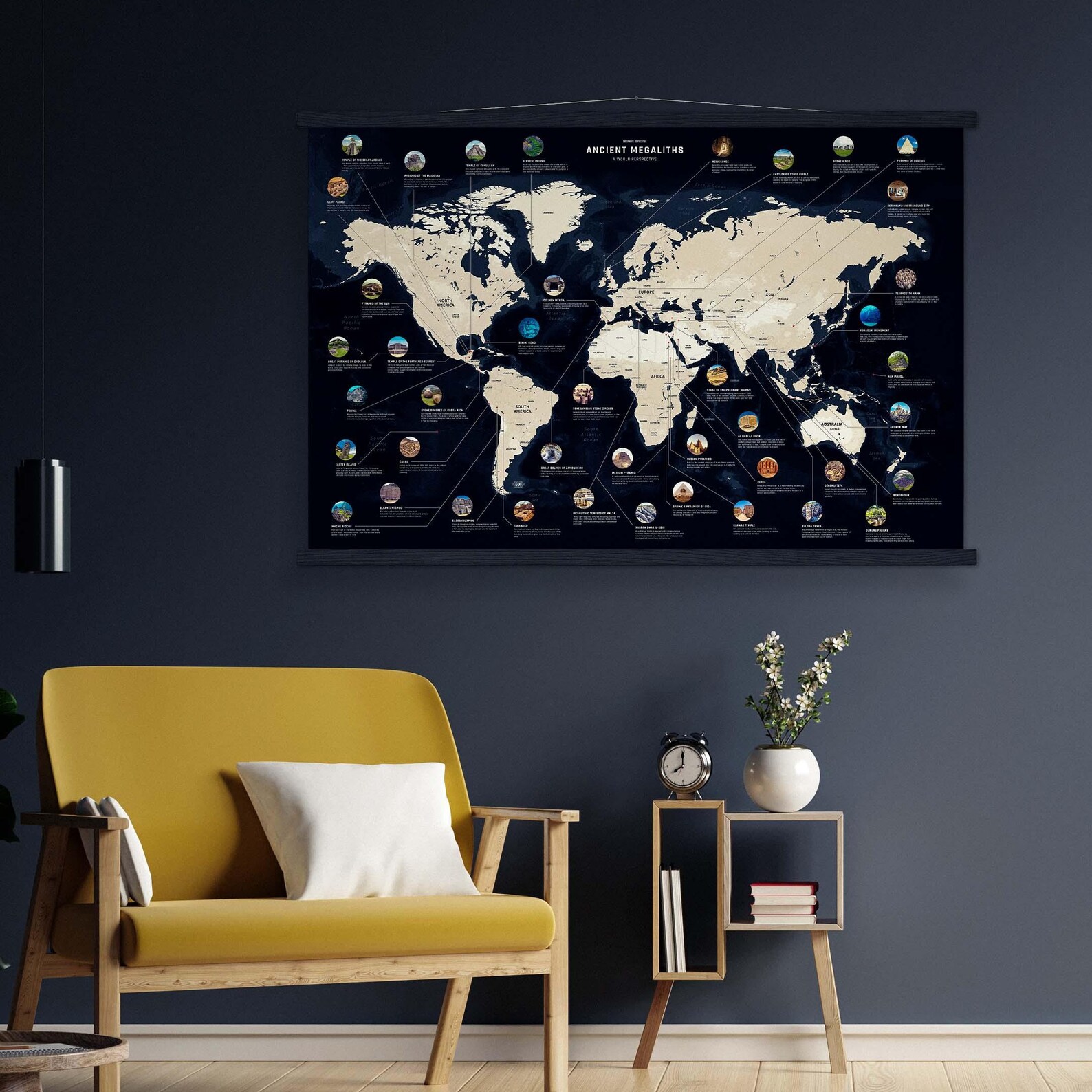 Ancient Megaliths Poster V2 - Ancient Sites Map, World Map Wall Art - Etsy