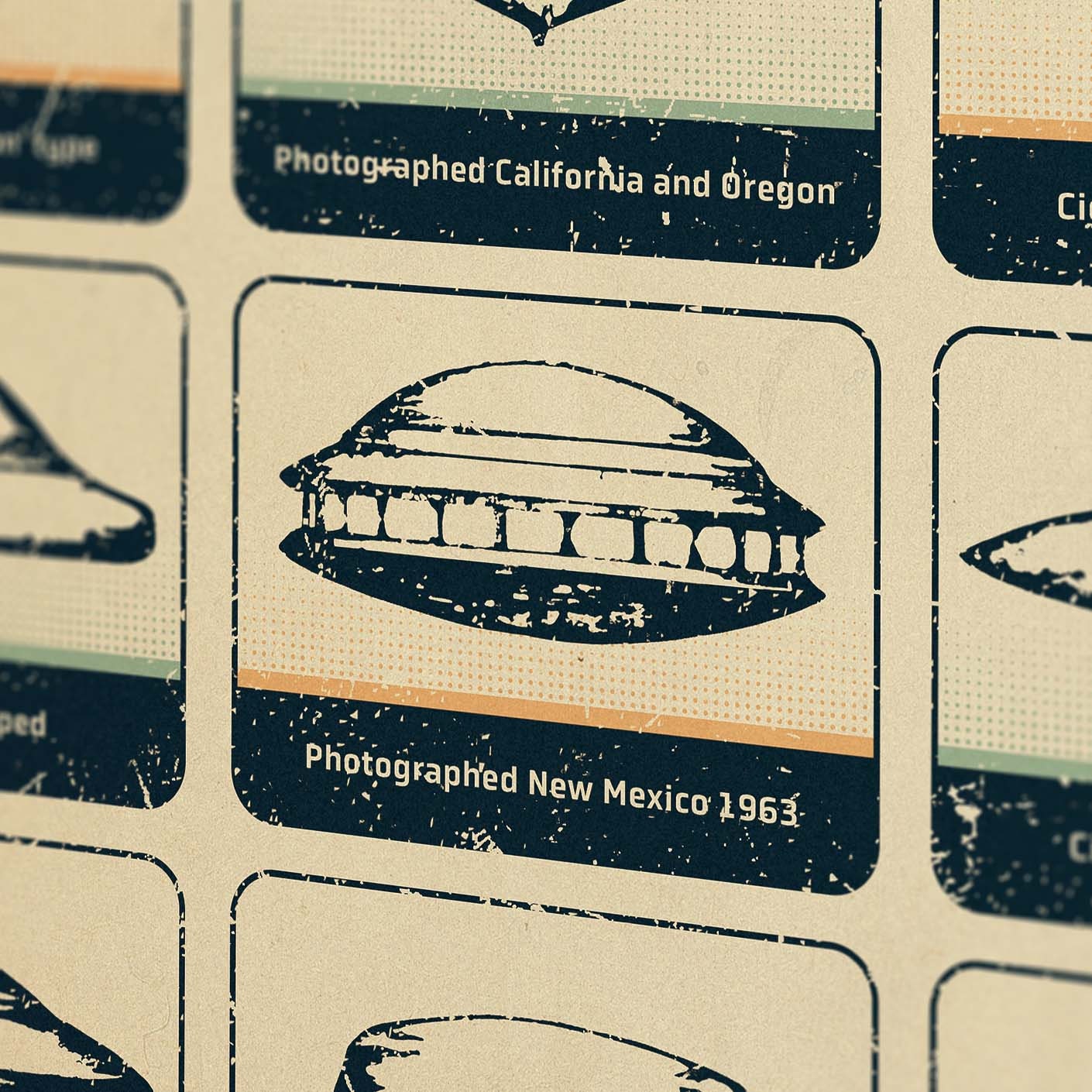 UFO Identification Chart 1967 Poster Flying Saucer Types, UFO Wall Art ...