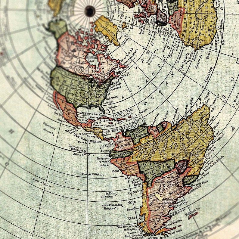 Flat Earth Gleason Map Poster - Ancient World Map, Flat Earth Wall Art ...
