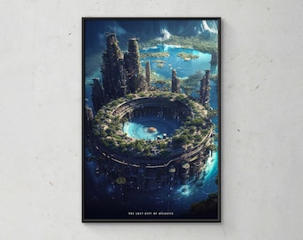 Atlantis Print Wall Art Full Color Digital Download Digital Print 2-4 ...