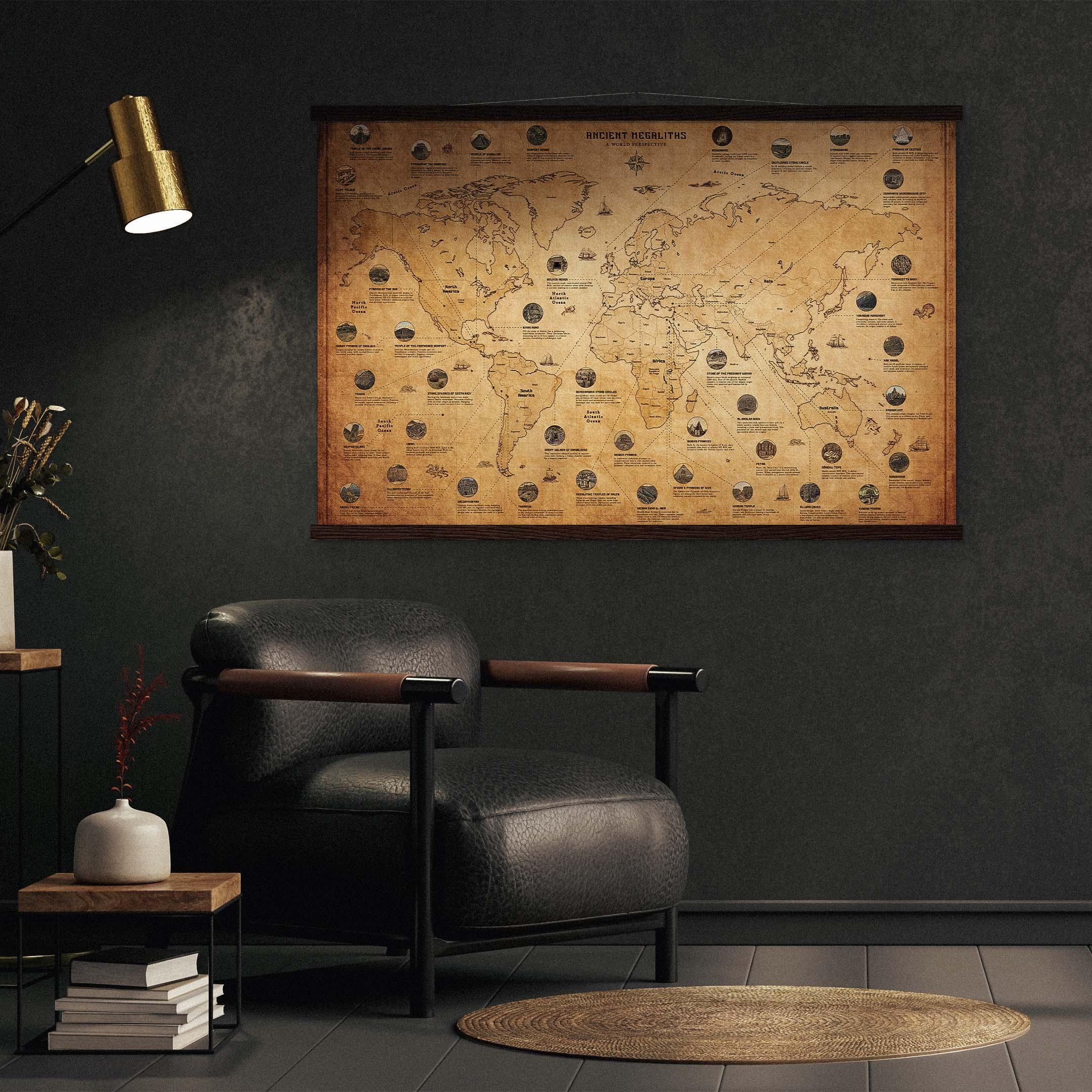 Ancient Megaliths Poster Ancient Sites Map, World Map Wall Art - Etsy