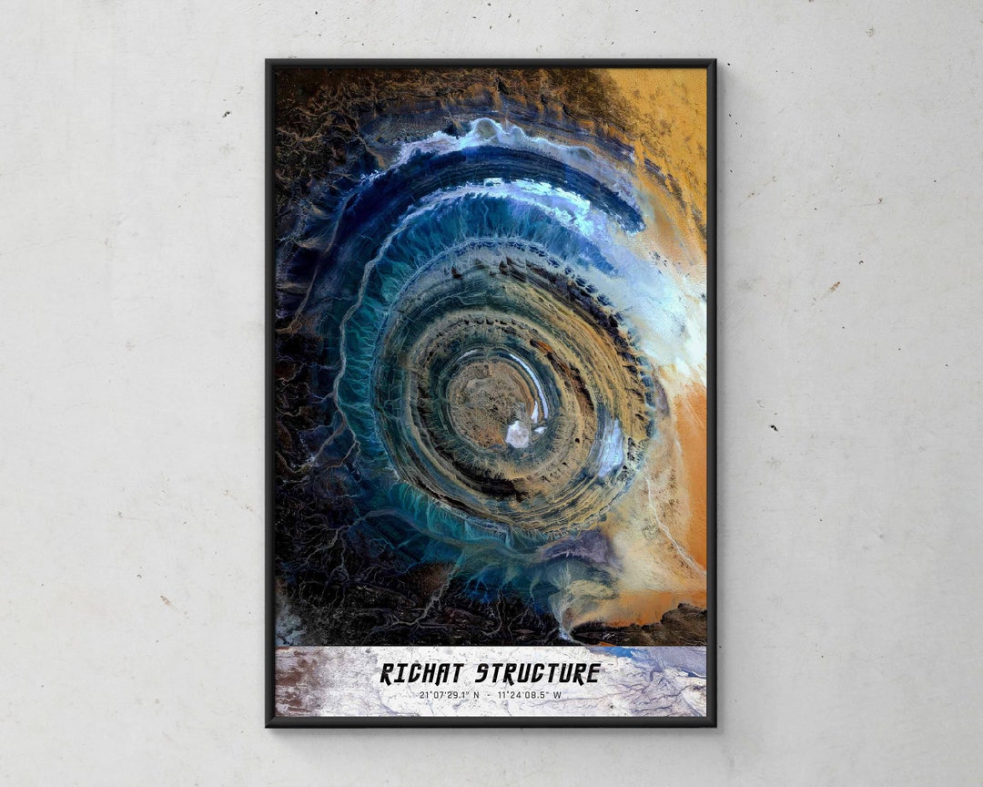 Eye of the Sahara Poster - Ancient Geographical Mystery, Richat ...