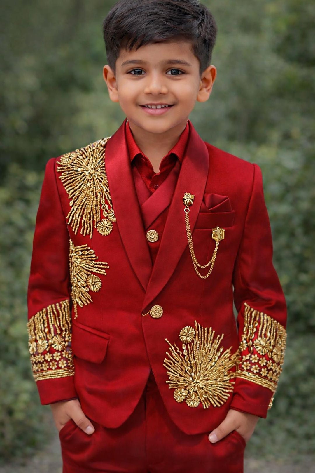 Handmade Embroidered Boys Suit | Luxury Wedding Party Outfit - Etsy