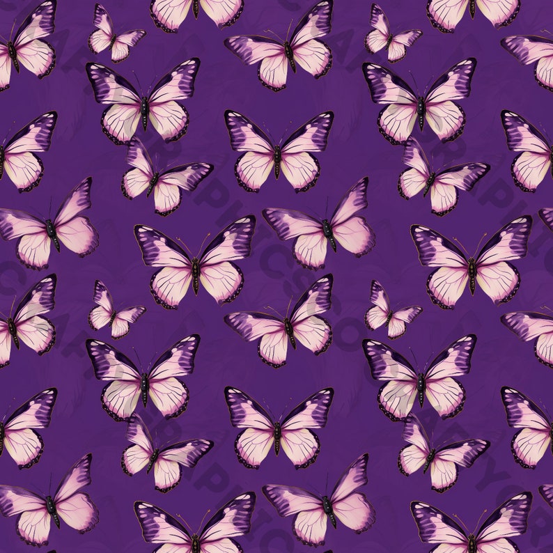 20 Seamless Purple Butterfly Patterns Watercolor Butterflies Pattern ...