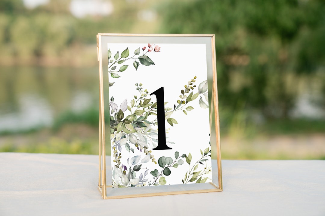 Editable Table Numbers CANVA Template Wedding Table Numbers - Etsy