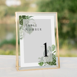 Editable Table Numbers CANVA Template Wedding Table Numbers - Etsy