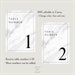 Editable Table Numbers, CANVA Template Wedding Table Numbers, Marble ...