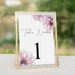 Editable Table Numbers, CANVA Template Wedding Table Numbers, Floral ...