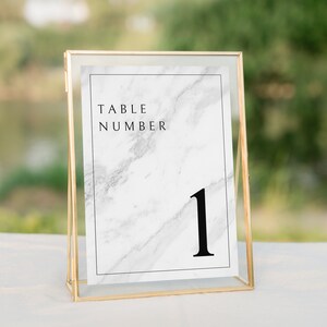 Editable Table Numbers CANVA Template Wedding Table Numbers - Etsy