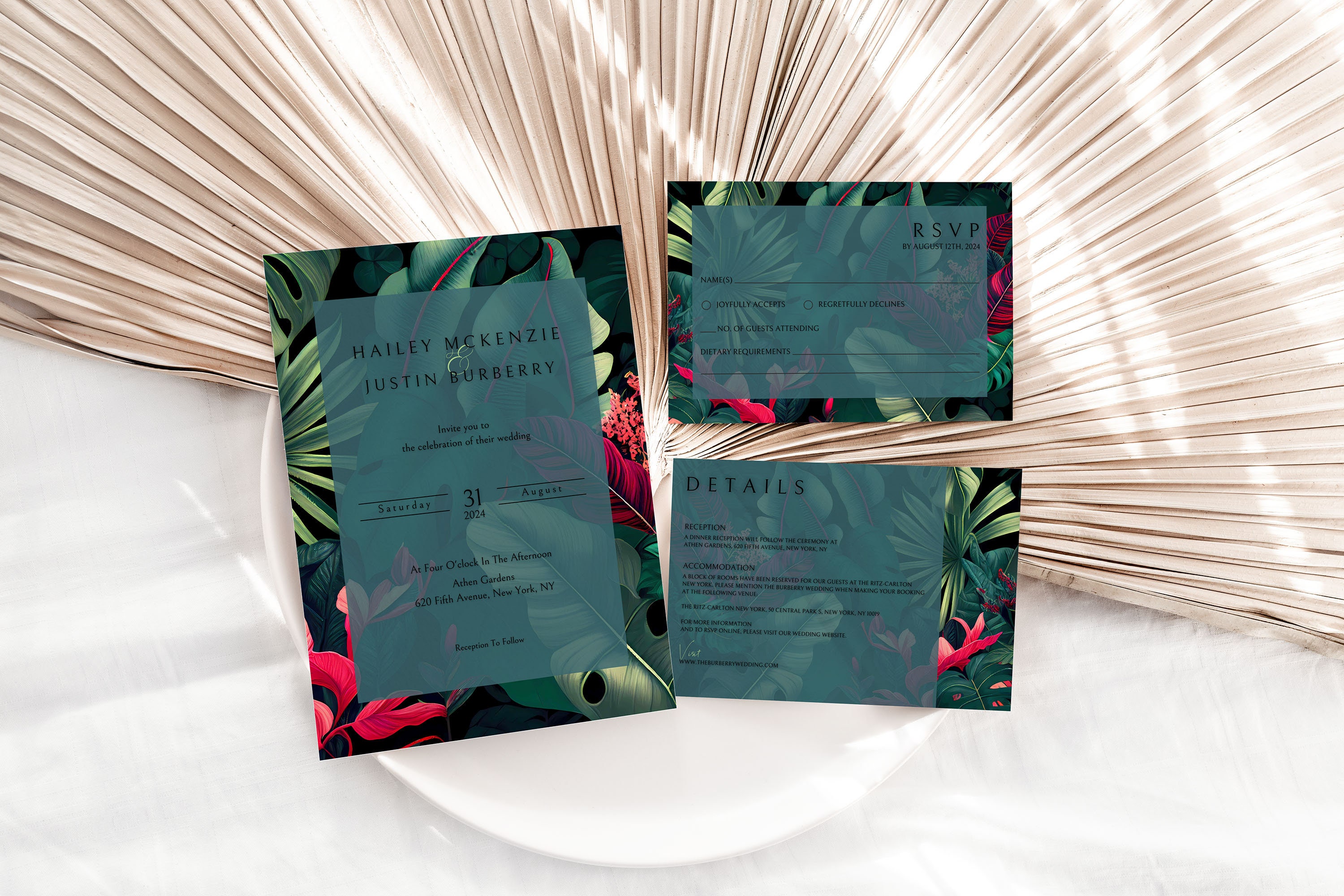 Editable Wedding Invites Rsvp Canva Template Wedding - Etsy