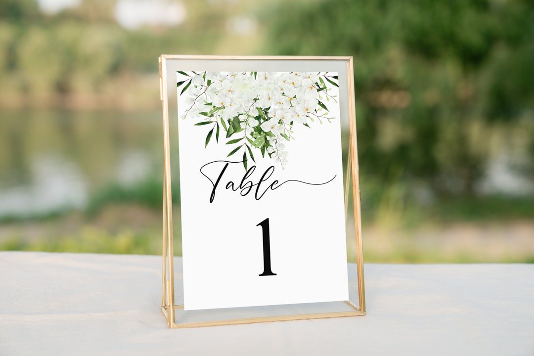 Editable Table Numbers CANVA Template Wedding Table Numbers - Etsy