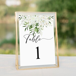 Editable Table Numbers CANVA Template Wedding Table Numbers - Etsy