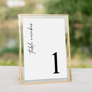 Editable Table Numbers CANVA Template Wedding Table Numbers - Etsy