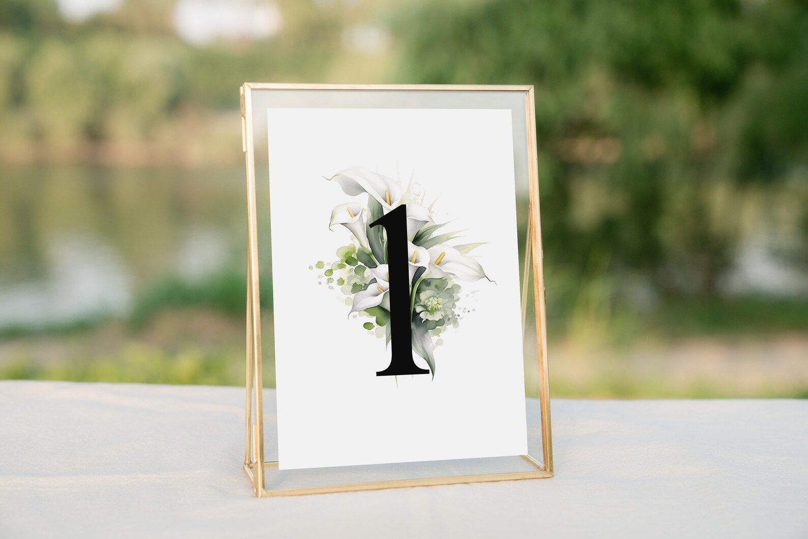 Editable Table Numbers, CANVA Template Wedding Table Numbers, Floral ...