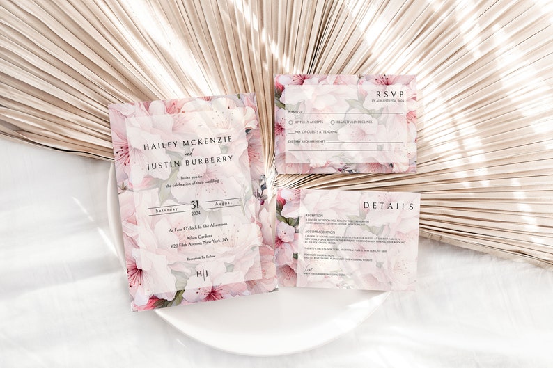 Wedding Invite Template, Rsvp, Canva Editable Wedding Invitation ...