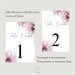 Editable Table Numbers, CANVA Template Wedding Table Numbers, Floral ...