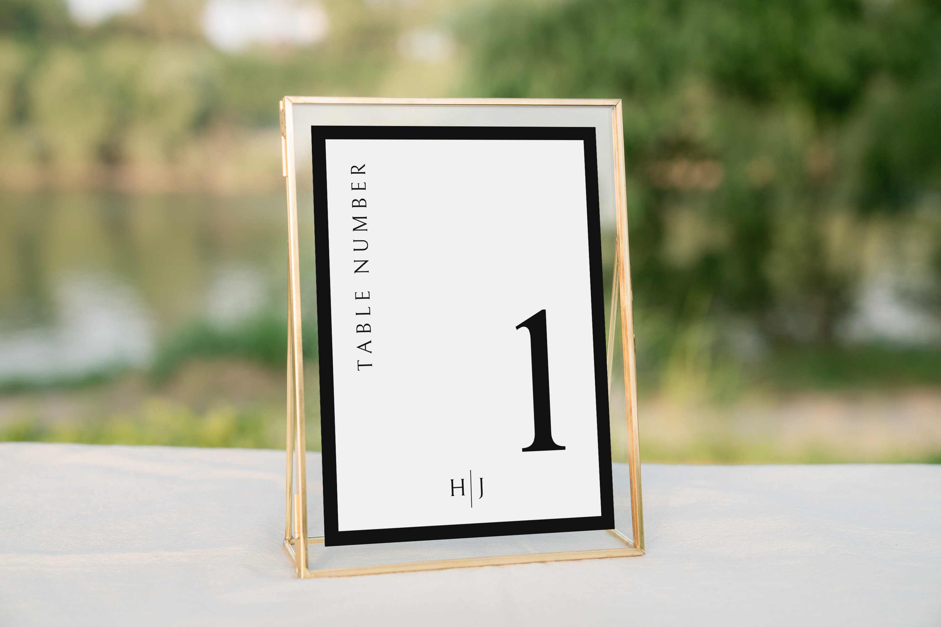 Editable Table Numbers, CANVA Template Wedding Table Numbers, Modern ...