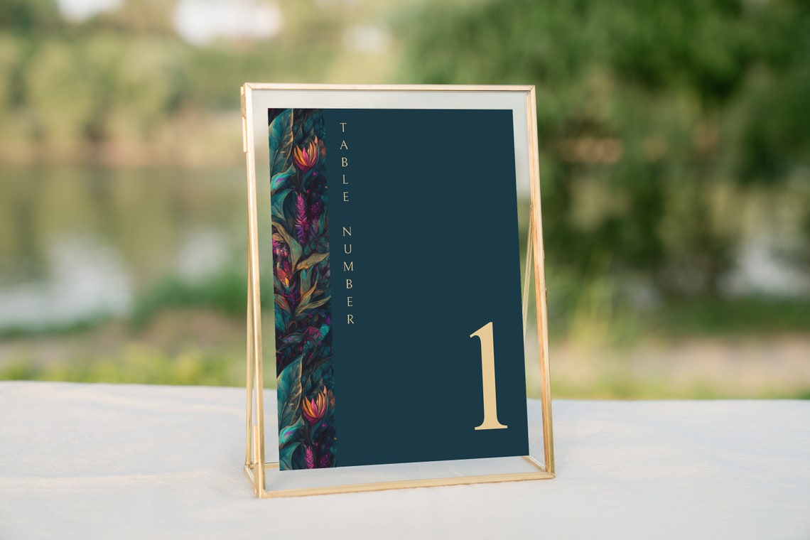 Editable Table Numbers CANVA Template Wedding Table Numbers - Etsy