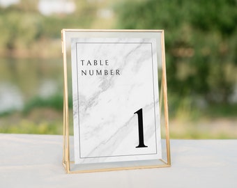 Editable Table Numbers, CANVA Template Wedding Table Numbers, Floral ...