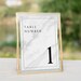 Editable Table Numbers, CANVA Template Wedding Table Numbers, Marble ...
