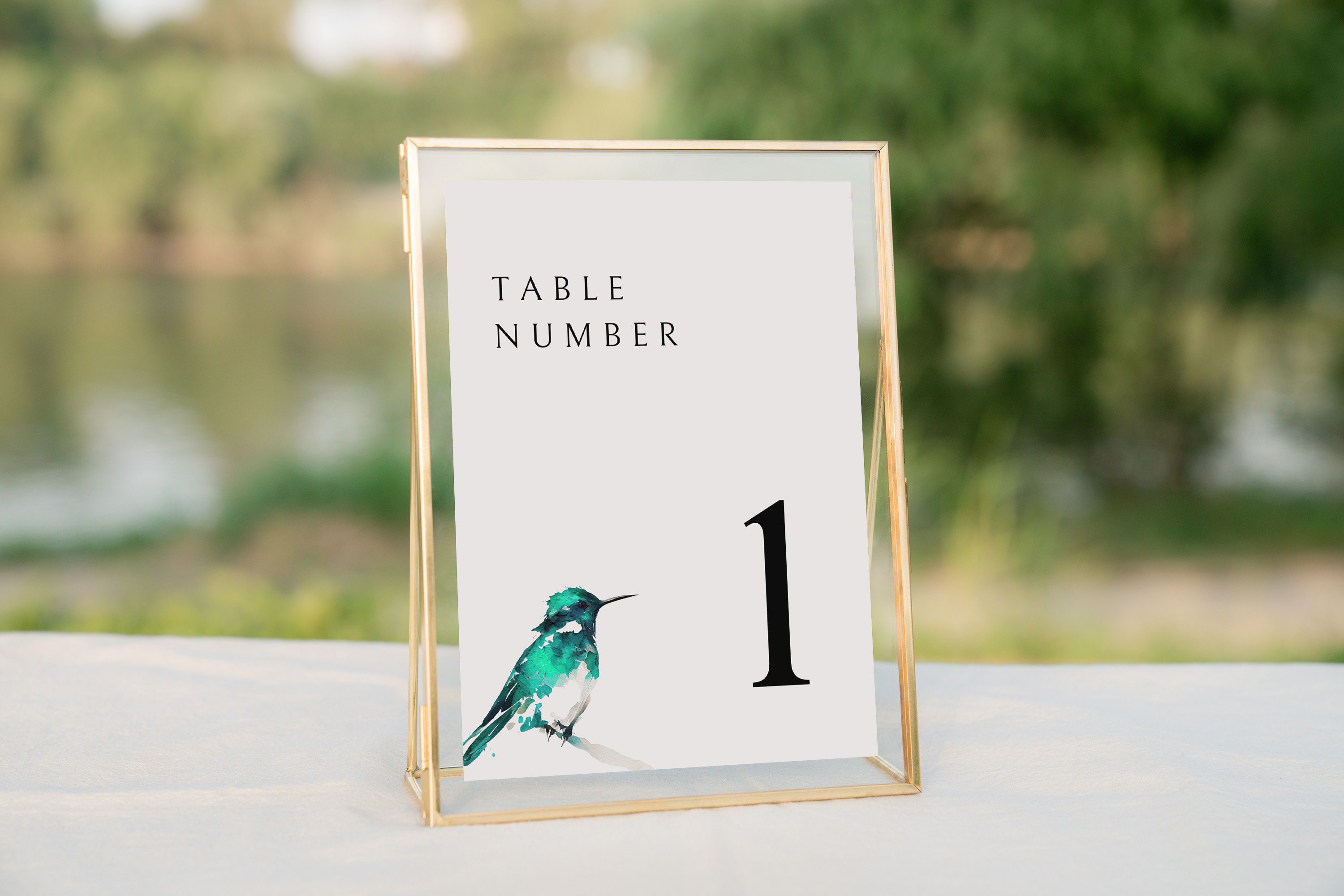 Editable Table Numbers, CANVA Template Wedding Table Numbers, Bird ...
