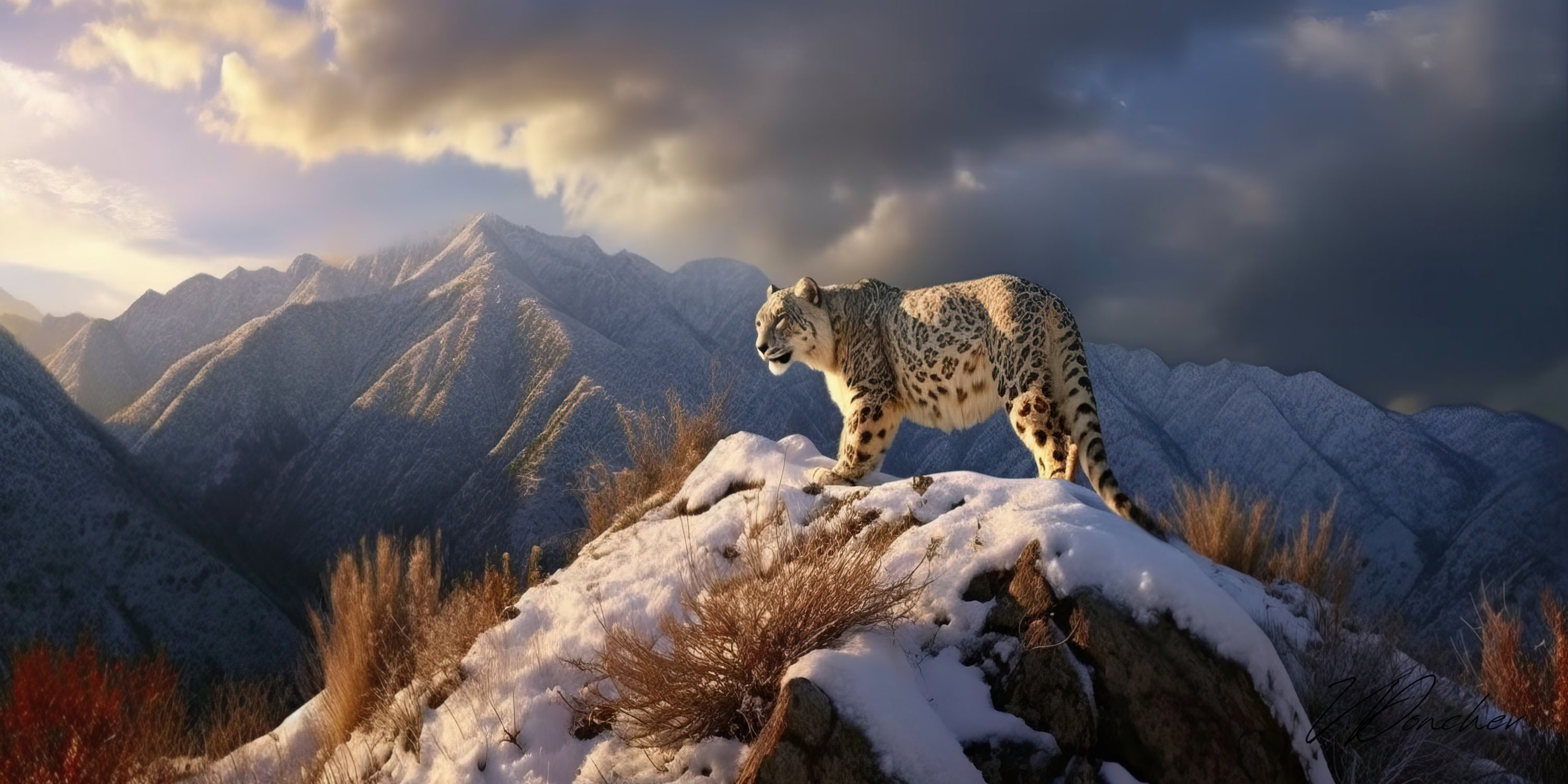 Snow Leopard Painting Part 2 - Etsy